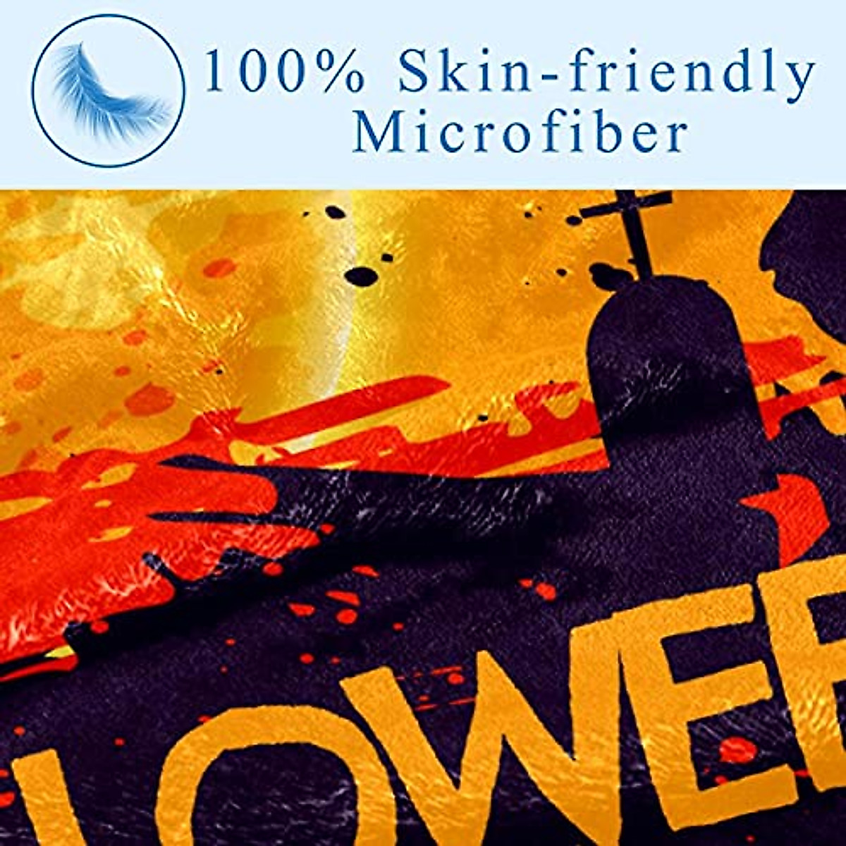 Halloween Background Prints Soft Warm Cozy Blanket Throw for Bed Couch Sofa Picnic Camping Beach, 150×100cm