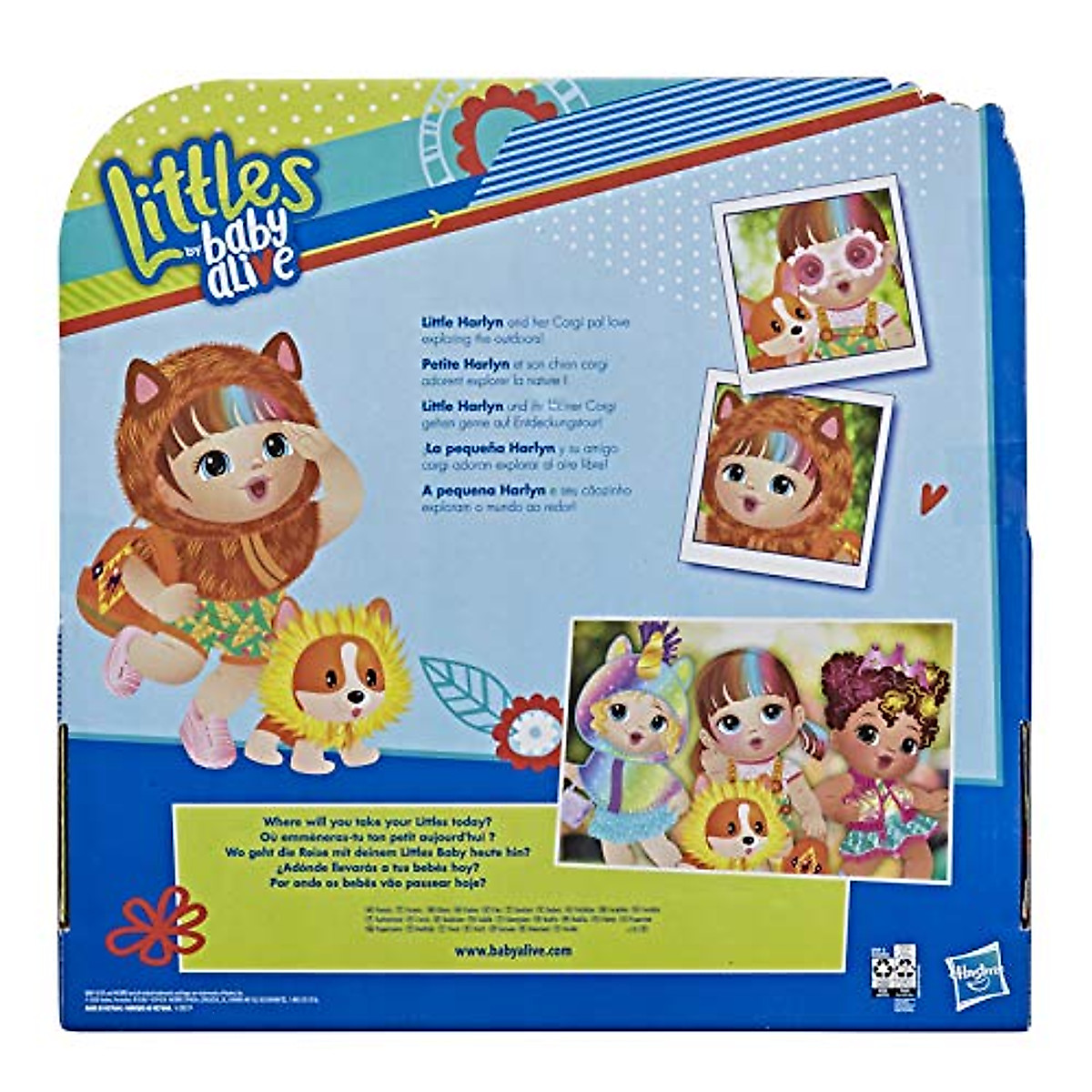 Baby Alive Littles Fantasy Styles Squad Doll, Little Harlyn, Safari Accessories, Straight Brown Hair Toy for Kids Ages 3 Years and Up (Amazon Exclusive)