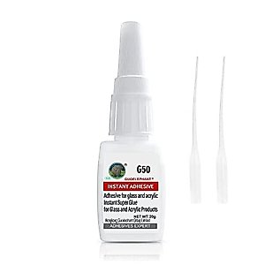 Glass Glue 20g,Glue for Acrylic,for bonding Between Glass and Glass,Glass and Other Material.Instant Super Glue for Glass,Acrylic,Crystal,DIY Craft,Mirror,Window,Glass Product