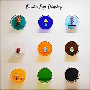 ROYALITA Acrylic Floating Display Shelf for Funko Pops, Handmade Wall Display Shelves - Perfect Display for Funko Pop Figures, Colorful Acrylic Display for Collectibles,Black
