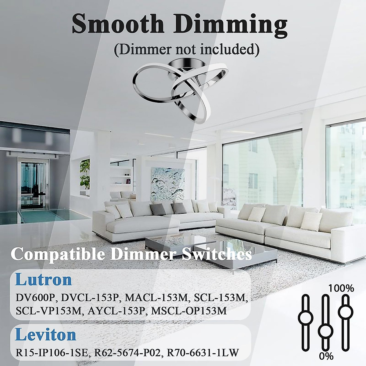 Acrylic LED Ceiling Light Fixture 2400LM Super Bright, Modern Hallway Light Fixture Ceiling Mount, Daylight White Close to Ceiling Light, Dimmable Ceiling Lamp for Bathroom Kitchen Bedroom Living Room