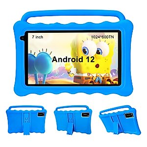 BYYBUO K7 Kids Tablet,7" Android Tablet for Kids,2GB RAM,32GB ROM,1024 * 600TN,0.3MP Front 2 MP Rear Camera,Tablet for Kids with Kid-Proof Case,Ideal Kids Gift (Pink)