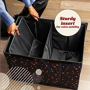 Lusso Gear Kids Toy Box Storage for Girls & Boys, Toy Chest, Toy Organizers and Storage Bins, Extra Large Toy Box for Baby, Collapsible Children Toy Storage With Lid for Nursery or Playroom (Planets)