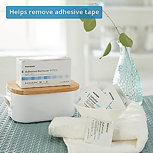 McKesson Adhesive Remover Wipes, Sterile, Individual Packet, 50 Wipes
