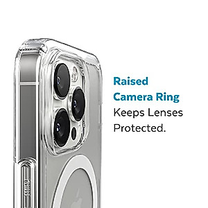Speck Clear iPhone 14 Pro Max Case - Slim, Built for MagSafe, Scratch Resistant & Drop Protection Clear Phone Case - Anti-Yellowing - 6.7 inch iPhone 14 Pro Max Case - Dual Layer - GemShell