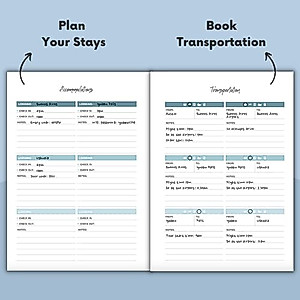 Lamare Travel Journal For Women - Cute Travel Notebook, Bucketlist, Roadtrip & Vacation Planner – Great and Fun Travel Planner Gift, Undated Travel Diary and Travel Planner Organizer for Women