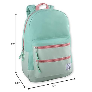 Trail maker Multi-Color Back Pack with Adjustable Padded Shoulder (Green)