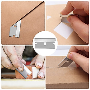 MulWark Razor Blades | Straight Single Edge Razor | Box Cutter & Glass Scraper Replacement Blades