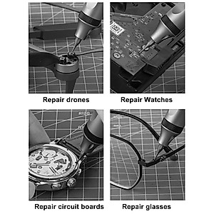 Mini Electric Precision Screwdriver, 50-in-1 Screwdriver Set with 48 Magnetic Drill Bits, Pry Bar, Led and Tweezers, Max 3 N.m, Repair Tool Set for Phone Camera Laptop Watch Glasses Drone Clocks Toy