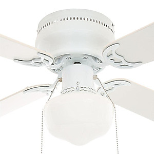 Hampton Bay UB42SWH-SH Littleton 42 in. Indoor White Ceiling Fan with Light Kit