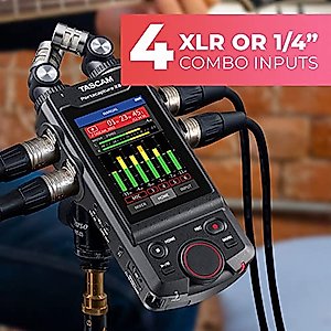 Tascam Portacapture X8 High Resolution 32-bit float Multi-Track Recorder, Portable Recorder, Field Recorder, Music, Podcast, Voice, ASMR, Podcasting