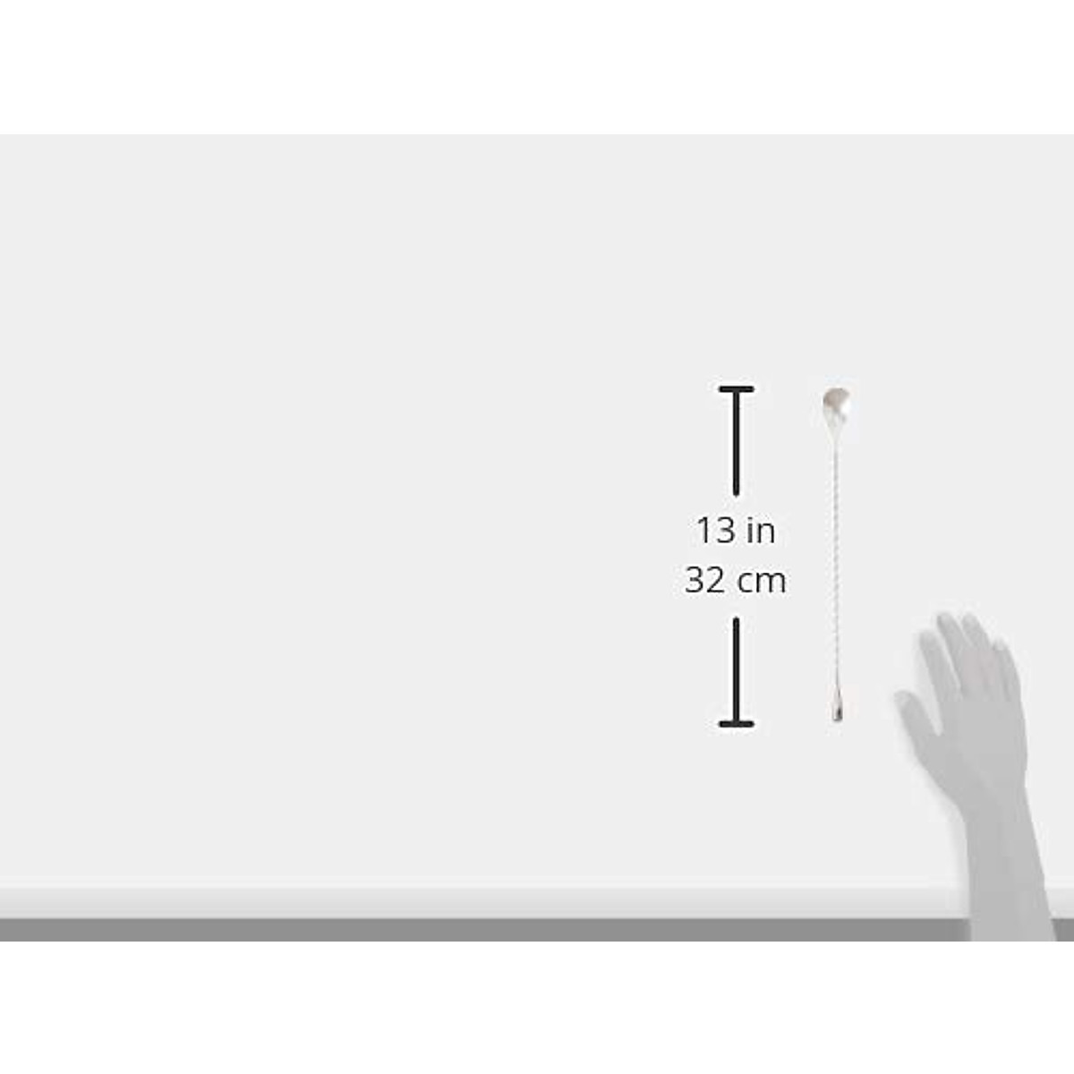 Bar Spoons Stainless Steel Set of 6 Professional Cocktail Mixing Spoon Bar Tool Japanese Style Teardrop End Design (12 Inches) by Ame Ryoku (Silver, 12-Inch)