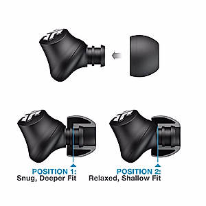 JLab JBuds Pro Signature Earbuds, Titanium 10mm Drivers, Music Controls, Universal Mic, Custom Fit with Cush Fins, Teal