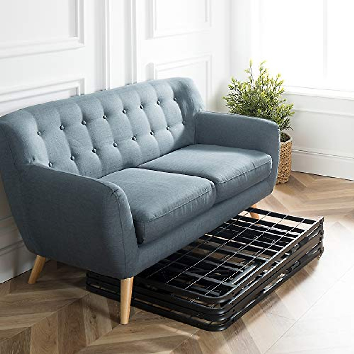 ZINUS SmartBase Tool-Free Assembly Mattress Foundation / 14 Inch Metal Platform Bed Frame / No Box Spring Needed / Sturdy Steel / Underbed Storage, Queen