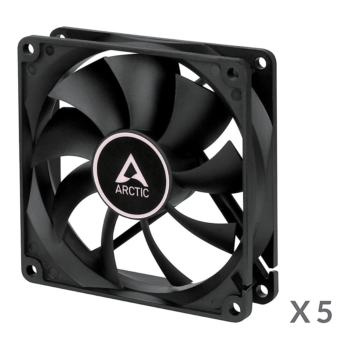 ARCTIC F9 PWM PST (5 Pack) - 92 mm PWM PST Case Fan with PWM Sharing Technology (PST), Quiet Motor, Computer, Fan Speed: 150-1800 RPM - Black