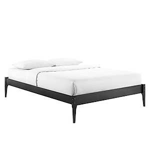 Modway MOD-6244-BLK June Twin Wood Platform Bed Frame, Black
