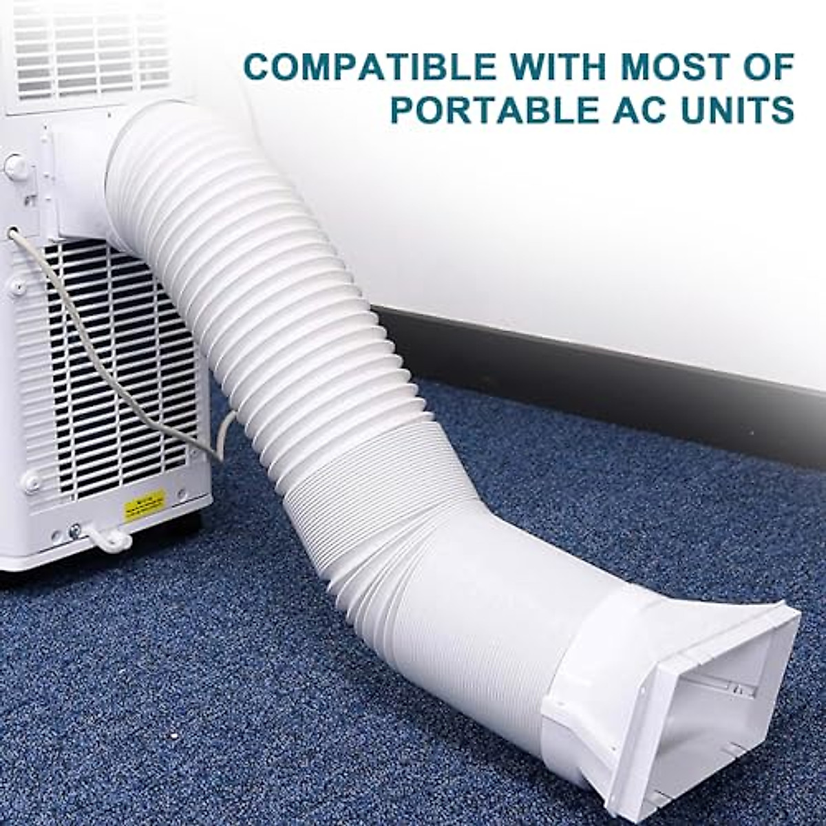 5.9 Inch Portable Air Conditioner Hose - Portable AC Hose with 79" Length Anti-Clockwise Thread, Universal AC Exhaust Hose Air Conditioner Parts Accessories