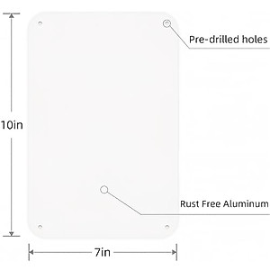 3-Pack White Sign Blanks, 10"x 7" .04" Aluminum