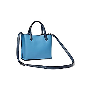COACH Color-Block Leather Willow Tote 24 Pool Multi One Size
