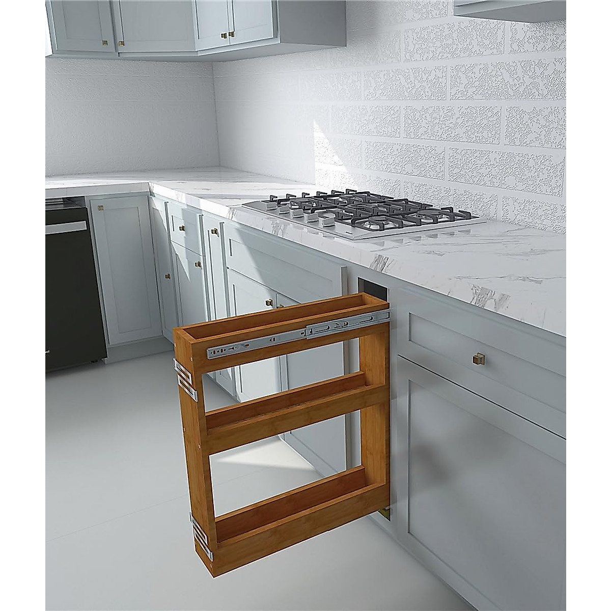 Pull Out Kitchen Cabinet Storage Spice Rack Organizer, Pull Out Spice Rack Organizer for Cabinet, Pull Out Cabinet Organizer, Spice Cabinet, Pull-out Home Organizer, Slim Storage Cabinet (5'' Width)