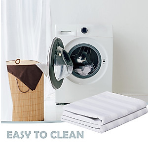 100% Egyptian Cotton Standard Pillow Protectors Set of 2, 400 Thread Count Sateen Weave Cooling Pillowcase, Easy Care Zippered Style Pillow Covers (Stripe-White, Standard)