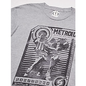 Nintendo Men's Posted Metroid T-Shirt, X-Large, Athletic Heather