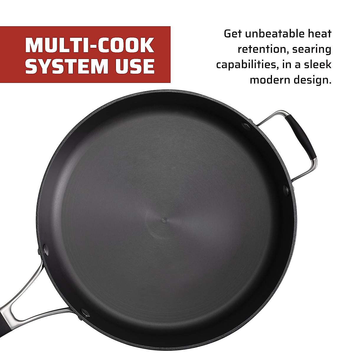 Camp Chef Heritage Cast Iron Skillet - Seasoned Cast Iron Pan - Camping Accessories & Essentials - Sleek, Modern Design - Amazing Heat Retention - Ready-to-Use Cast Iron Skillet - 12"