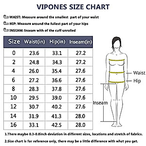 VIPONES Women's Jeans Skinny Slim Fit Ripped Super Stretchy Comfy High Rise Classic Straight Denim Pants with Pockets（145, Size 14）