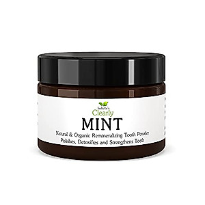 Isabella’s Clearly Mint Remineralizing Tooth Powder | Teeth Whitening Natural Fluoride Free Toothpaste for Adults, Kids, Sensitive Teeth and Gums | Xylitol, Baking Soda, Clay, Calcium (Mint Flavor)