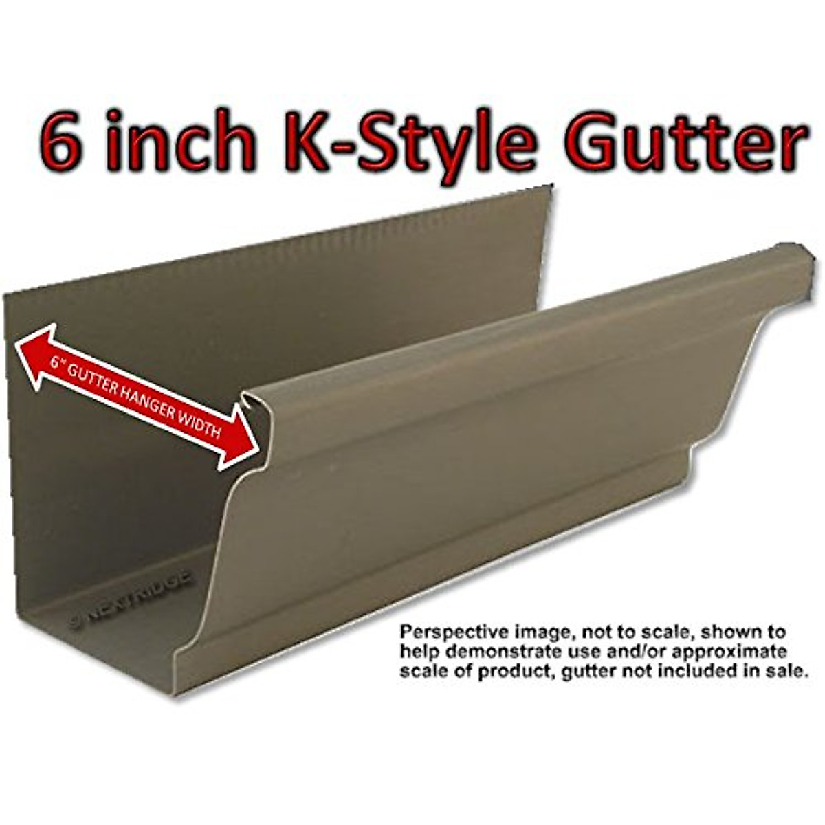 Quick Screw 6" inch Aluminum Hidden Rain Gutter Bracket Hook Clip Style Hangers with pre Inserted 3" Long ¼" hex Head self Drilling Screw (25 Per Package)