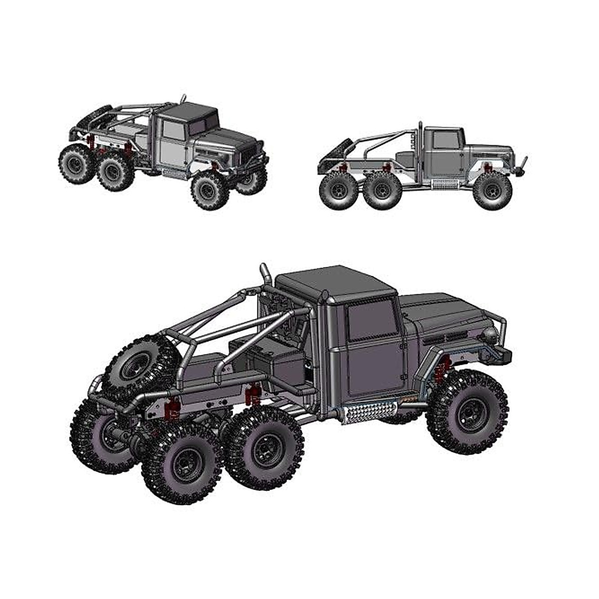 HobbyPlus HBP CR18 Conqueror 6X6 Full Lock 4WD 1/18 Rock Crawler with 2.4Ghz 4CH RC Transmitter & Lipo Battery - RTR RC Toy Vehicle (RC Cars, RC Truck, RC Crawler) for Adults (HELIDIRECT) (Camo)