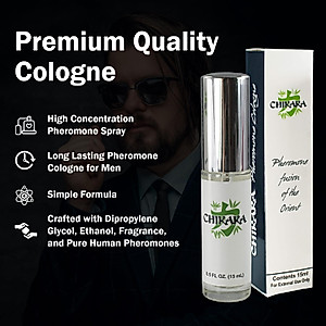 Love Scent Chikara Pheromone Cologne for Men, High Concentration Pheromone Spray, Mens Pheromones Cologne to Attract Women, Long Lasting Cologne Pheromones for Men (15 ML) - 1 Pack