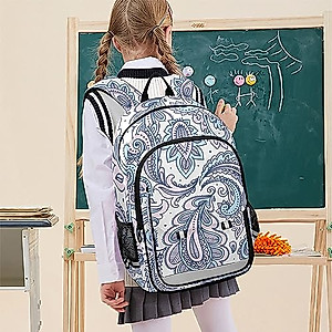 Joisal Beautiful Ethnic Floral Pattern Backpack Girls Middle School Waterproof Travel Backpack Kids Ages 6-12