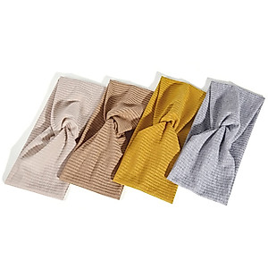 Tobeffect Headbands for Women Non Slip for Short Hair. Yoga Workout Running Sport Elastic Hair Bands for Women's Hair Twist Turban Hair Wrap for Girls