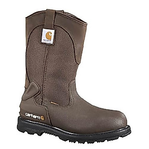 Carhartt Men's Heritage WP 11" Steel Toe Wellington, Crazy Horse Brown Oil Tan - 15 W