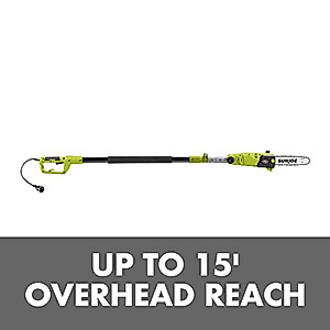 Sun Joe SWJ803E 10 inch 8.0 Amp Electric Multi-Angle Pole Chain Saw, Green