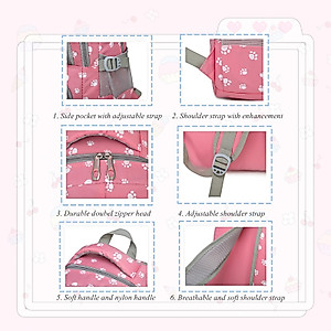 Dog Paw Prints Backpack Primary School Student Book Bag School Bag for Students