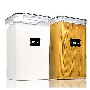 Storage Containers with lids airtight, 2 Pack 6.5L | 220 Oz | Extra Large Food Container Sets with lids, Kitchen Containers Rice Storage Container, Pantry Spaghetti Airtight Rice Containers Flour