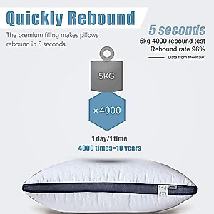 Meoflaw Pillows for Sleeping(2-Pack), Luxury Hotel Pillows Standard Size Set of 2,Bed Pillows for Side and Back Sleeper (Standard)