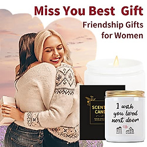 Christmas, Best Friend, Friendship Gifts for Women- Going Away Gifts for Friends Moving- Funny Birthday Housewarming Candle Gifts for Friends Mom Coworker- I Wish You Lived Next Door