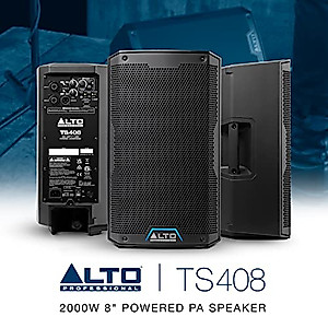 Alto Professional TS408 - 2000W 8" Powered PA Speaker with 3 Channel Mixer, Bluetooth Streaming, Wireless Loudspeaker linking, DSP and Alto App