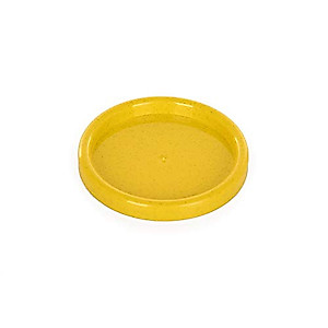 Mintra Home Durable Plastic Coasters 4pk (Yellow) - 09053 - for Drinks, Coffee, Water - Drink Cup Holder for Kitchen, Home, Table Protection (Protect Furniture from Water Marks & Damage)