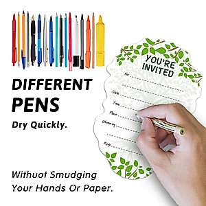 Cusrtyh Greeting Card - 15 Sheets Family Tree Reunion Invitations, Double Sided, Birthday Party Supplies with 15 Envelopes