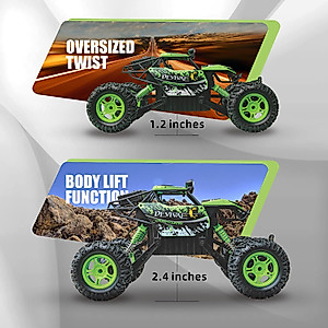 DEVIVAE RC Cars 2059 Remote Control Car for Kids Adults,1:12 All Terrain Monster Trucks , 4WD Off-Road 2.4GHz Rock Crawler,2 Batteries for 80Mins Play, RC Truck Electric Toy Gift for Boy Girl…