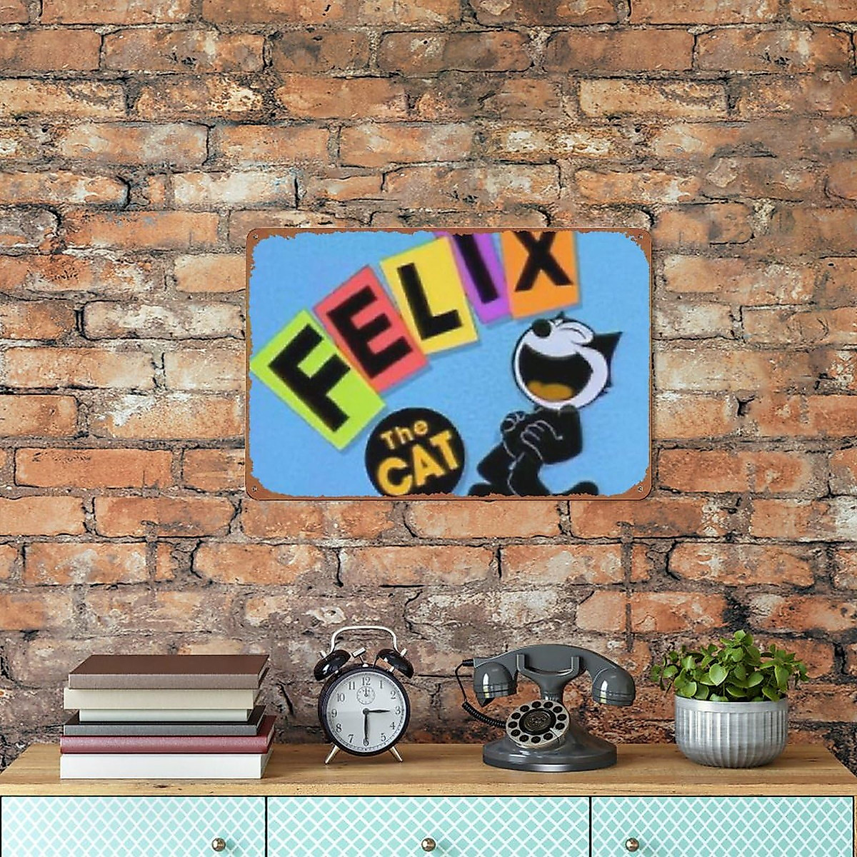 Felix the Cat (TV Series) Poster Bar Club Man Cave Living Room Kitchen Garage Bathroom Home Art Wall Decoration Plaque, 8Inch X 12Inch