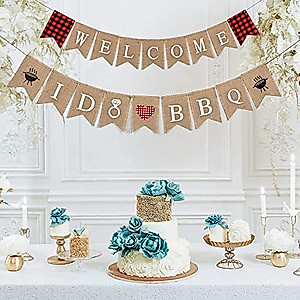 2 Pcs Burlap Welcome I DO BBQ Sign Banners Garland Bachelorette Party Picnic Wedding Engagement Bridal Shower Decoration Bride to Be Sign, Better Be Quick(BBQ) Photo Backdrop Supplies