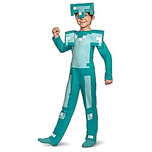 Disguise Minecraft Armor Boys' Jumpsuit Costume Blue, Small (4-6)