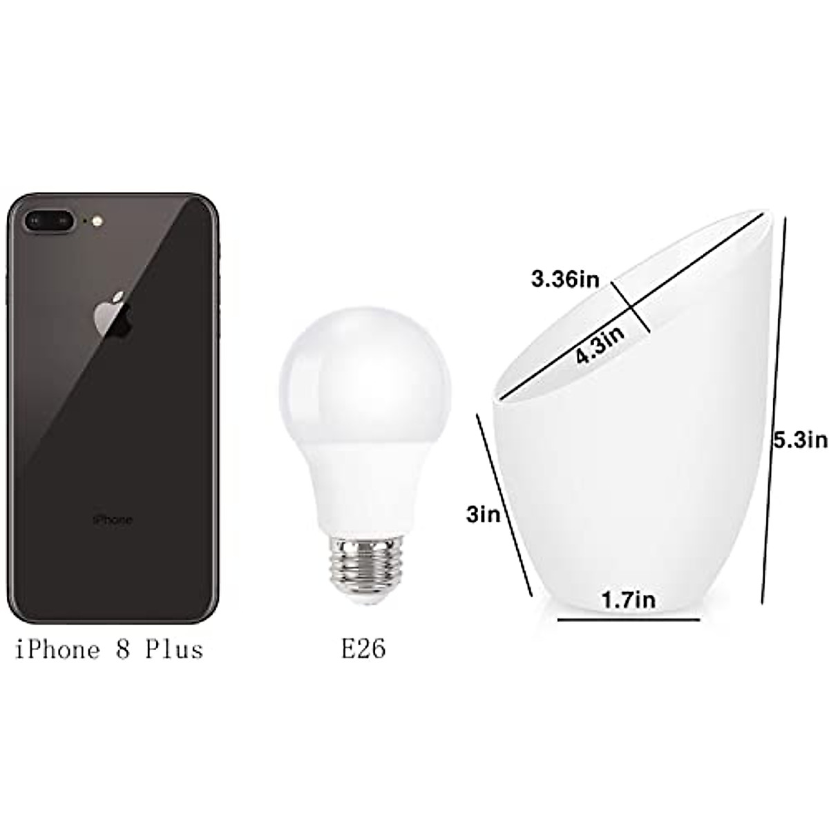 2 Pack Plastic Lampshade, 5.7 inch High, 4.1 inch Diameter, 1.65 inch Fitter, Replacement Plastic Lamp Shade for LED Floor Lamp