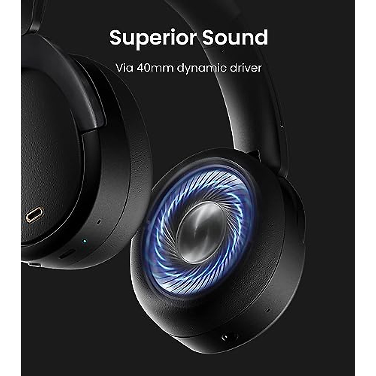 Edifier WH950NB Active Noise Cancelling Headphones, Bluetooth 5.3 Wireless Headphones, LDAC Hi-Res Audio, 55 Hours Playtime, Google Fast Pairing for Android, Dual Device Connection, App Control, Black