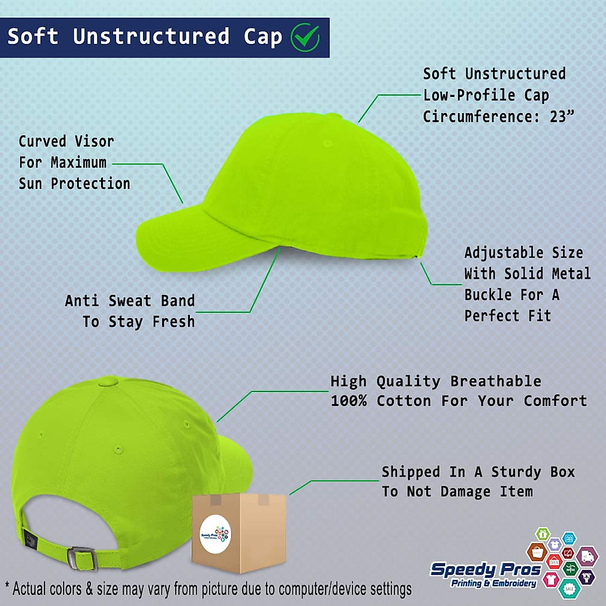 Soft Baseball Cap Palm Tree B Embroidery Trees Twill Cotton Dad Hats for Men & Women Lime Design Only